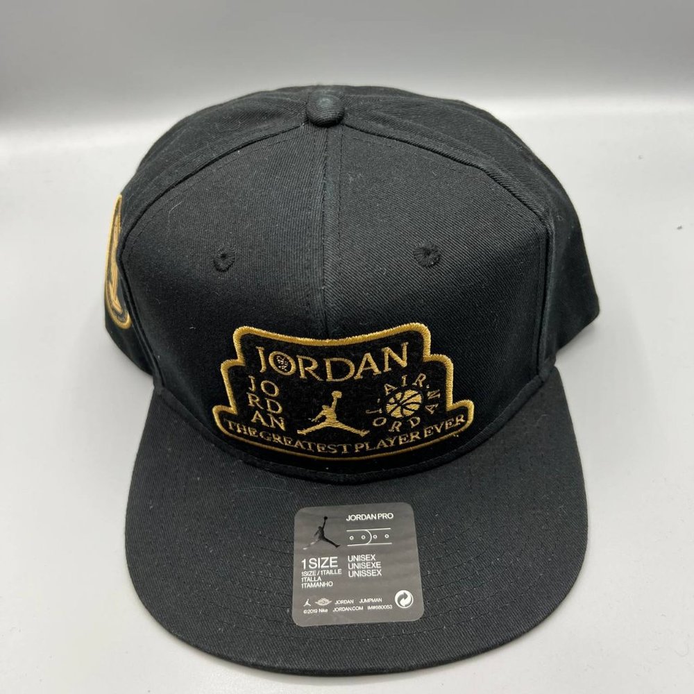 Air Jordan Hat Men Black Pro Trophy Jumpman Snap Back… - Gem